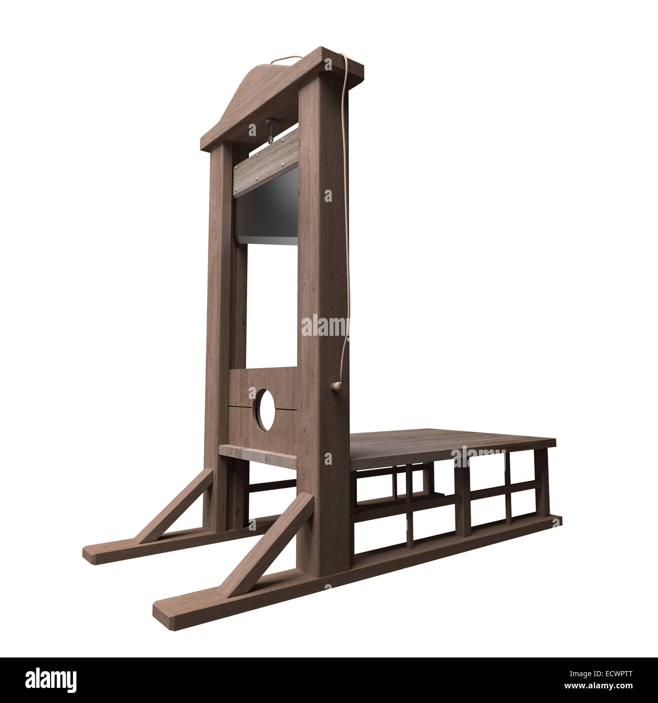 3d rendering of a guillotine, a dead instrument Stock Photo - Alamy