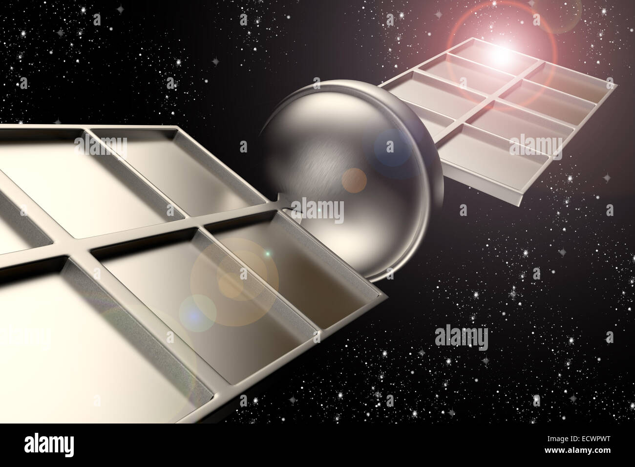 3d rendering of a satellite in the space Stock Photo - Alamy