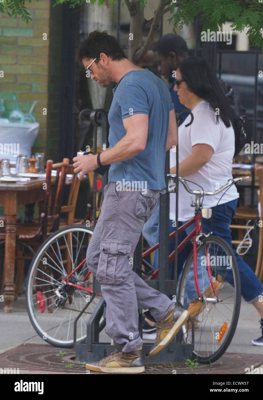 Gerard Butler spotted in the East Village in New York City Featuring ...