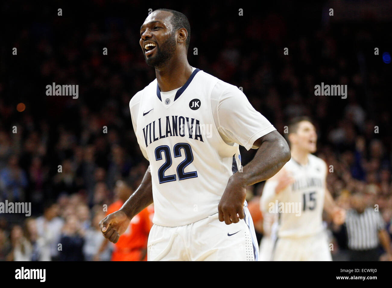 Overtime. 20th Dec, 2014. Villanova Wildcats forward JayVaughn Pinkston ...