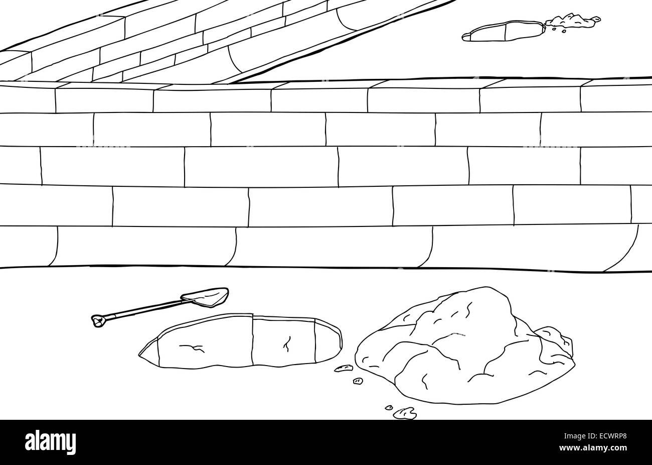 Hole in the ground outline Black and White Stock Photos & Images - Alamy