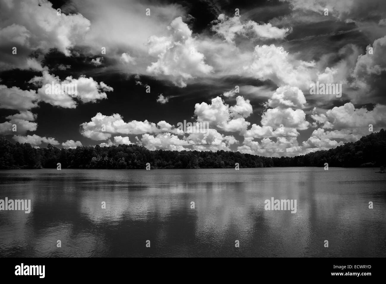 Cloud filled sky over Lake Michaels Stock Photo - Alamy