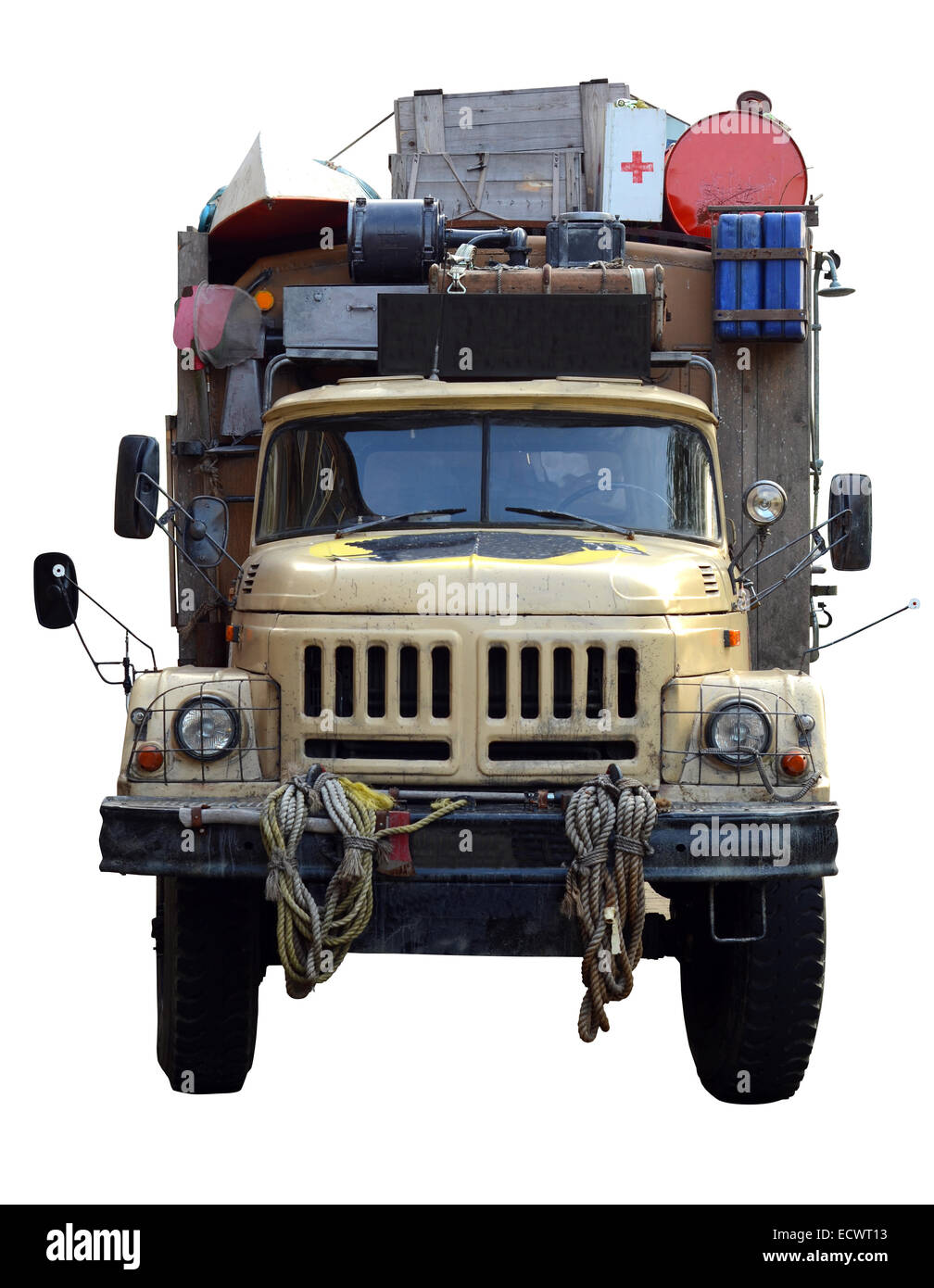 Vintage Desert Expedition Truck Stock Photo - Alamy