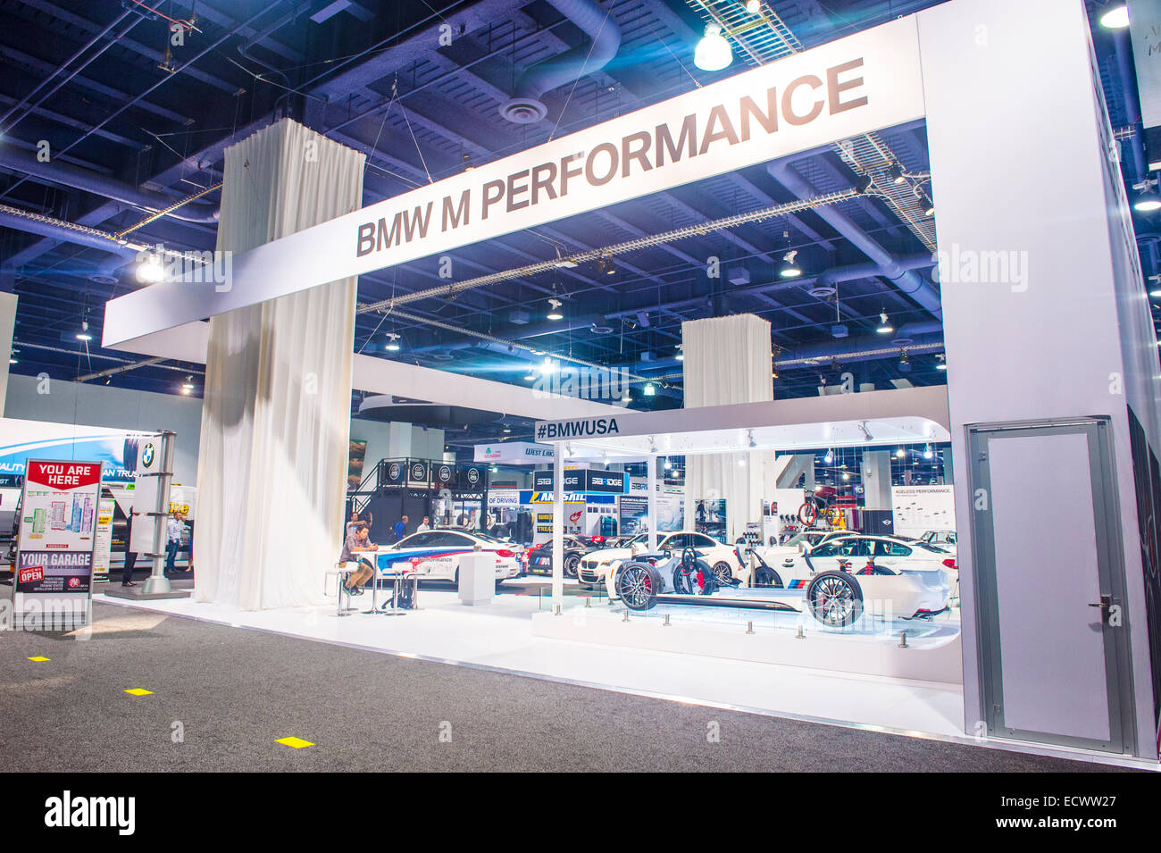 The BMW booth at the SEMA Show in Las Vegas Stock Photo - Alamy