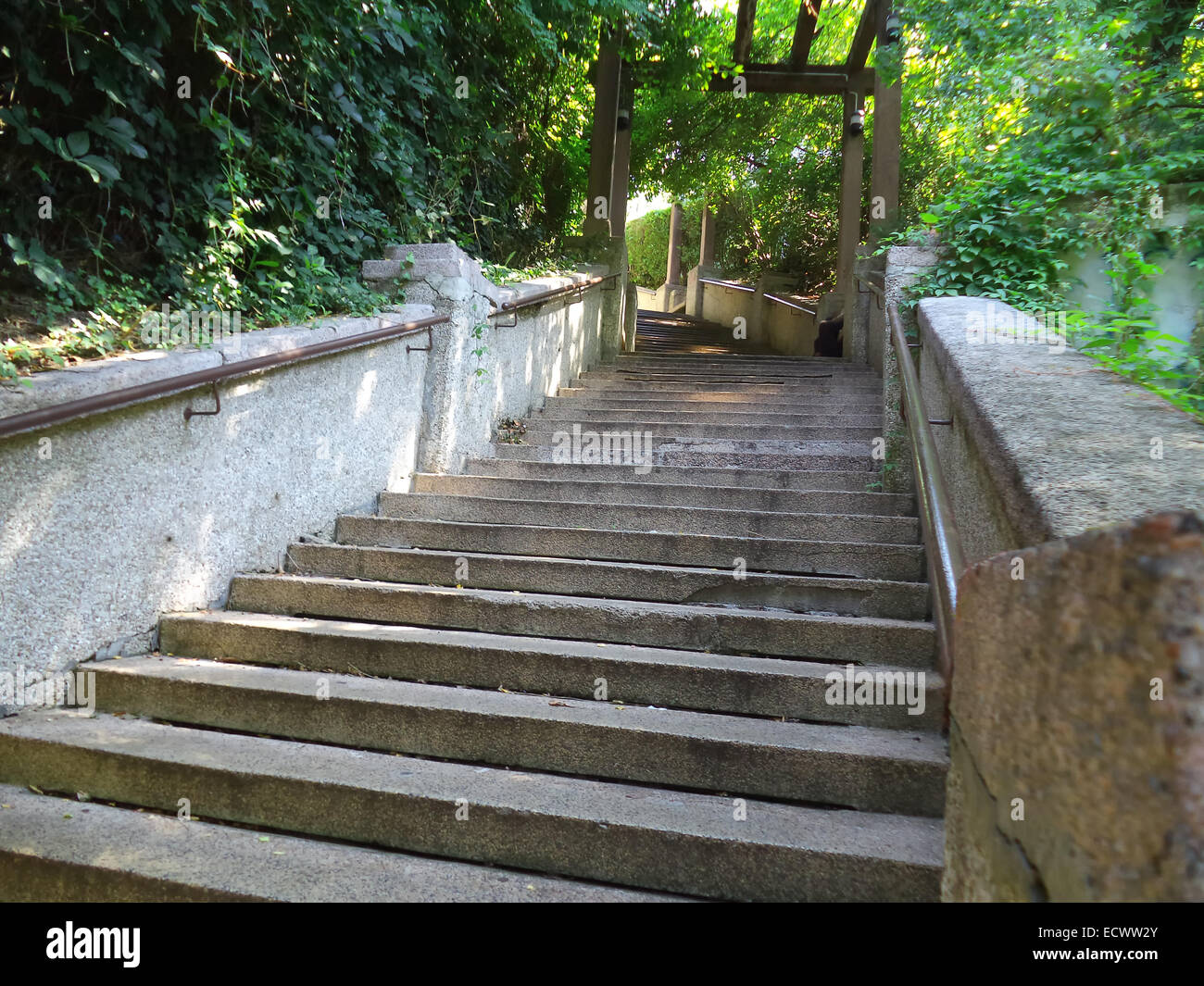 Vintage staircase in park Stock Photo - Alamy