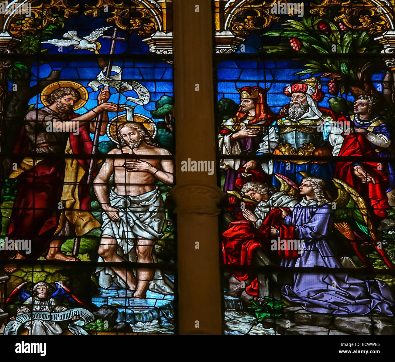 Jesus' baptism stained glass High Resolution Stock Photography and ...