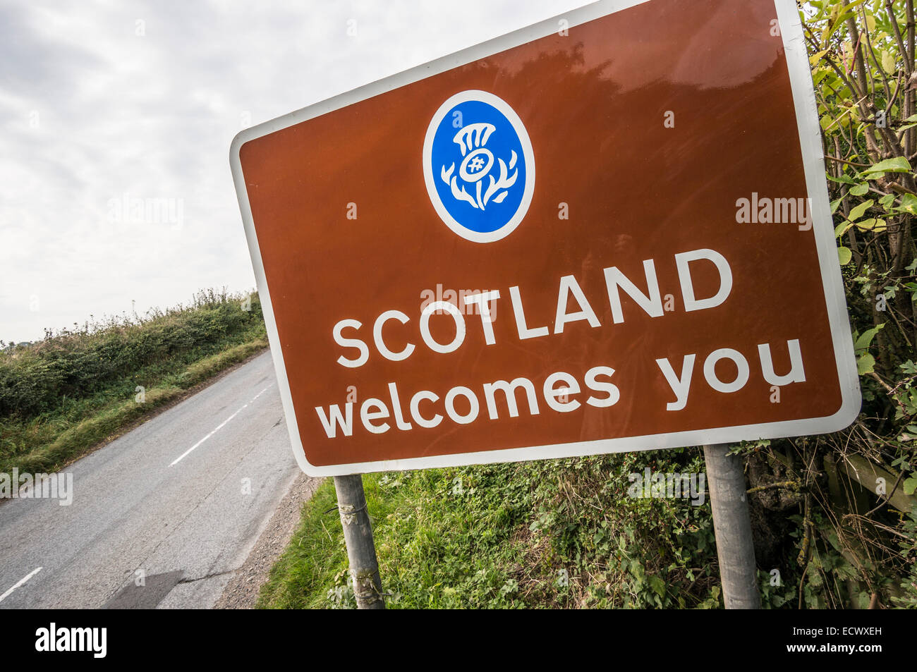 Scotland England Border Sign Stock Photos & Scotland England Border ...