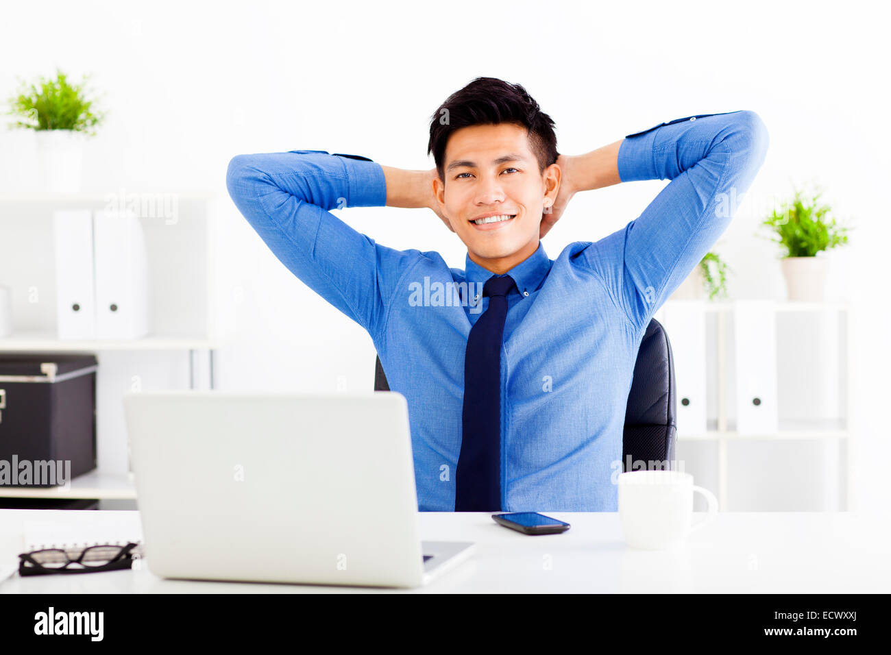 Happy business man hi-res stock photography and images - Alamy