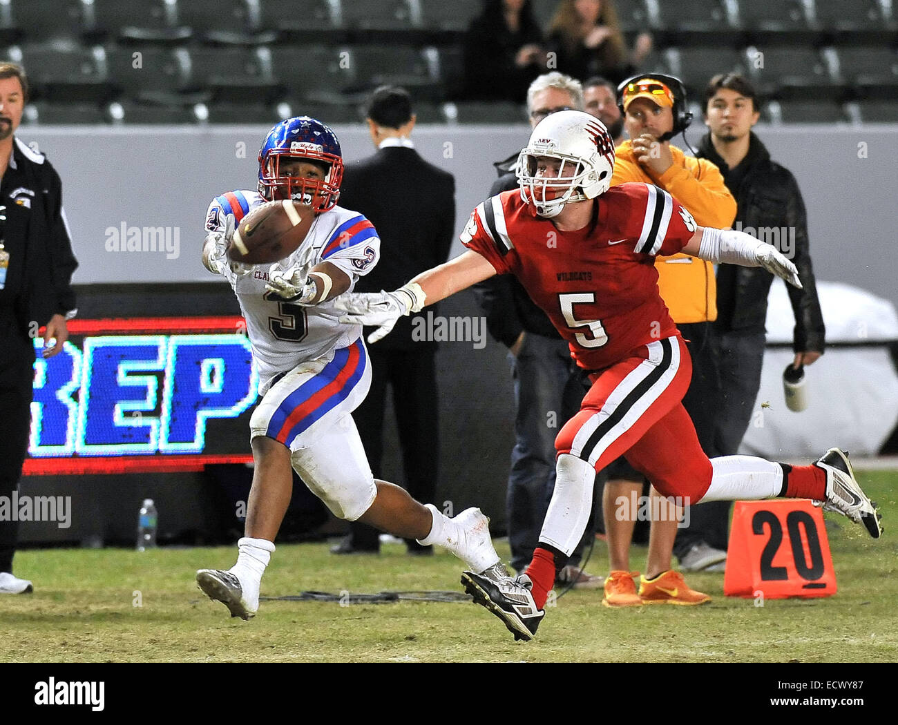 Carson, CA, USA. 20th Dec, 2014. Clayton Valley Charter Ugly Eagles RB ...