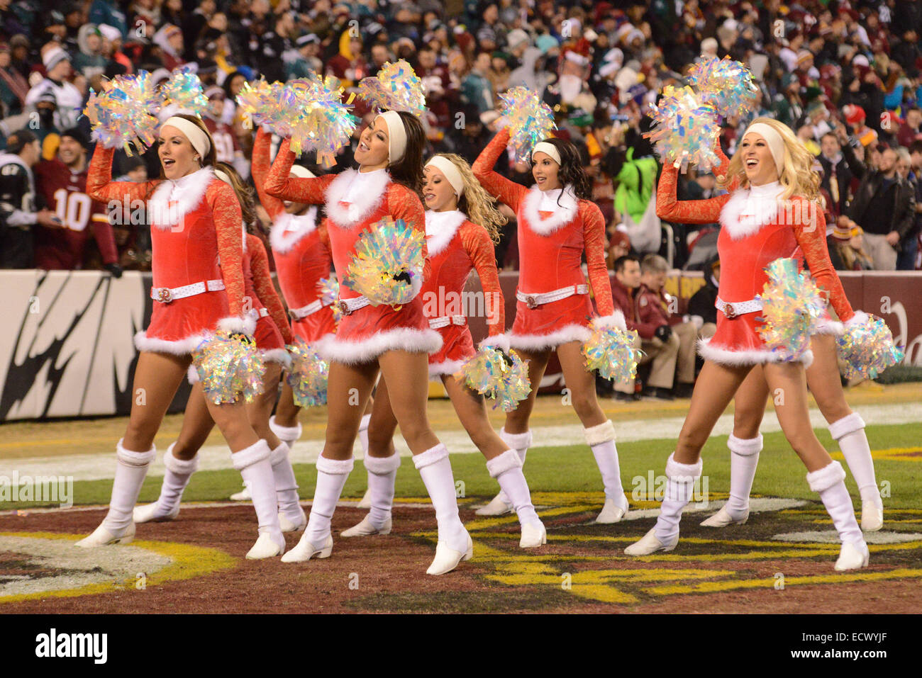 DEC 20, 2014 : Washington Redskins cheerleaders perform during the late ...