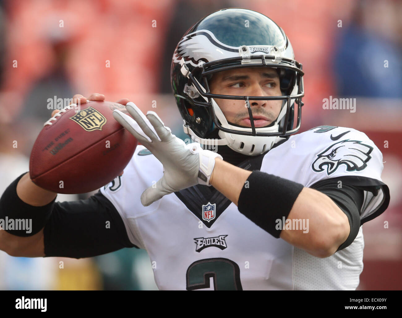 Philadelphia Eagles QB Mark Sanchez (3) pictured during pre-game warm ...