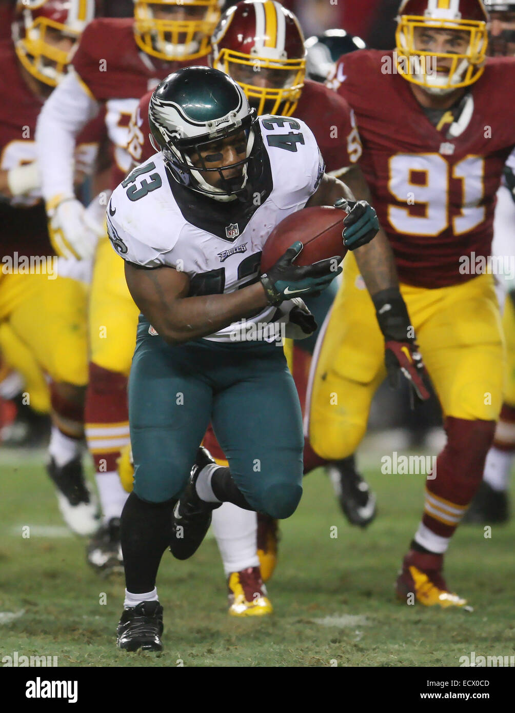 Philadelphia Eagles RB Darren Sproles (43) picks up yardage. Washington ...