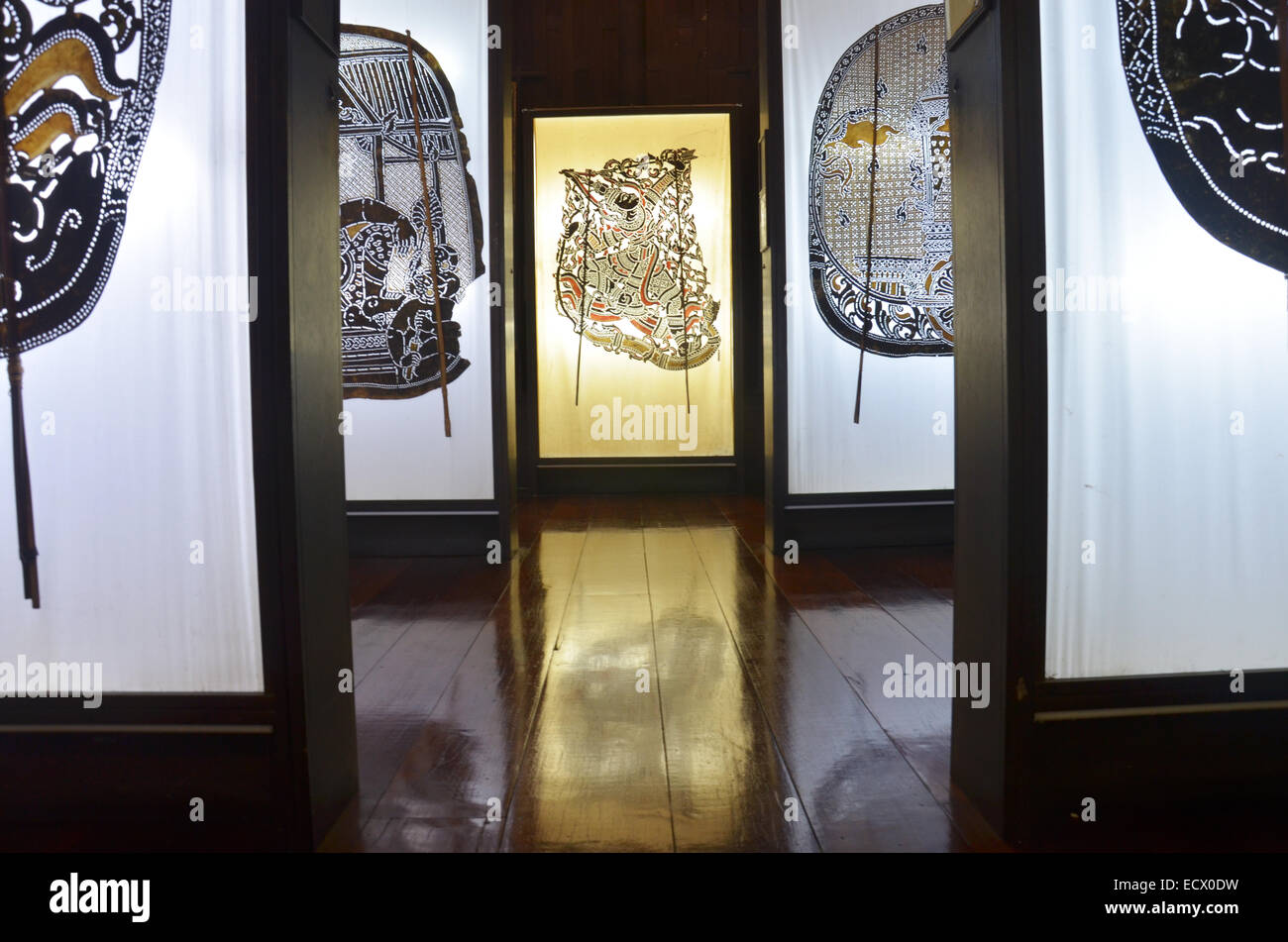 Nang Yai or Large Puppets Shadow Play figure for show traveler at Wat ...