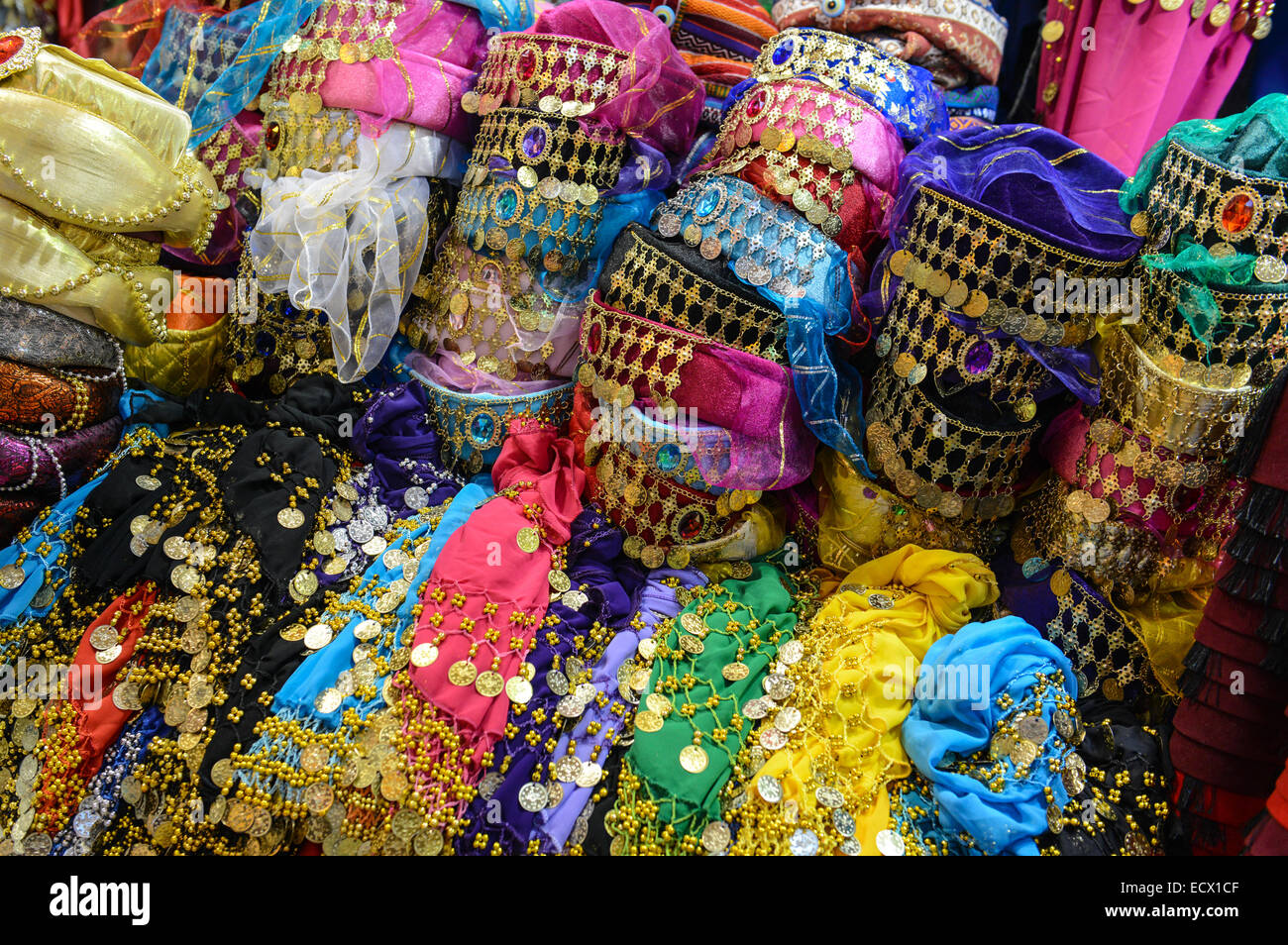 Colorful Fez Hats Clothing in Istanbul Turkey Stock Photo - Alamy