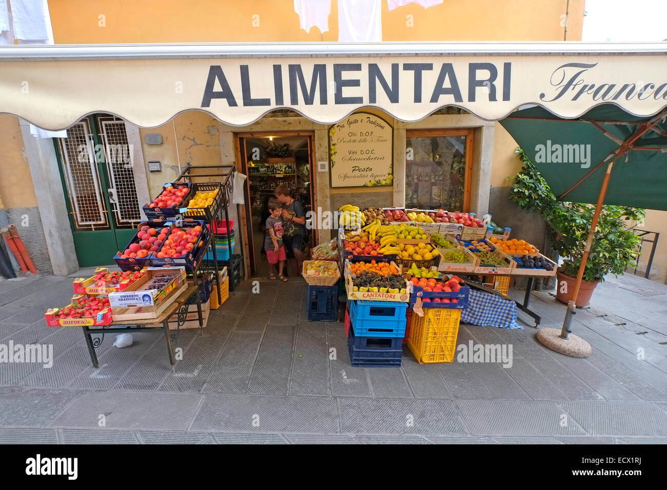 Fruit Market Riomaggiore Cinque Terre Italy Italian Riviera Liguria ...