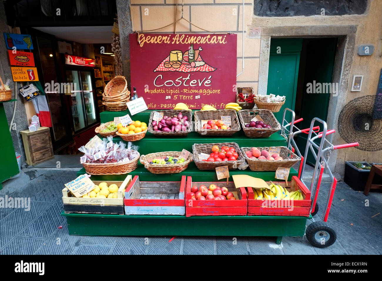 Produce Market Riomaggiore Cinque Terre Italy Italian Riviera Liguria ...