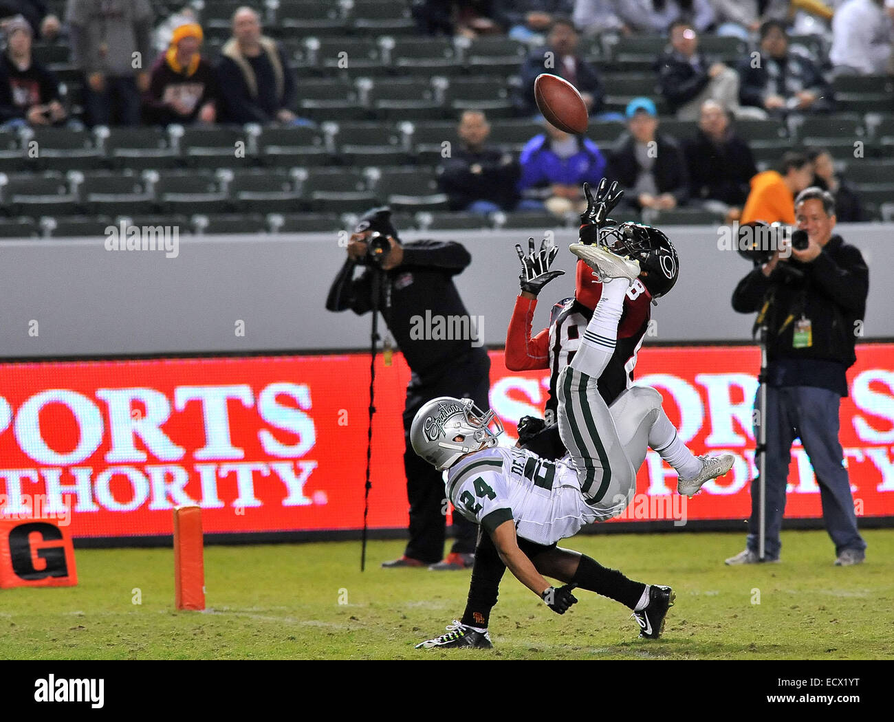 Carson, CA. 20th Dec, 2014. Centennial Huskies wide receiver Javon ...