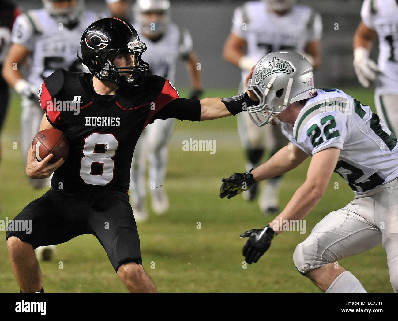 Carson, CA. 20th Dec, 2014. Centennial Huskies quarterback Anthony ...