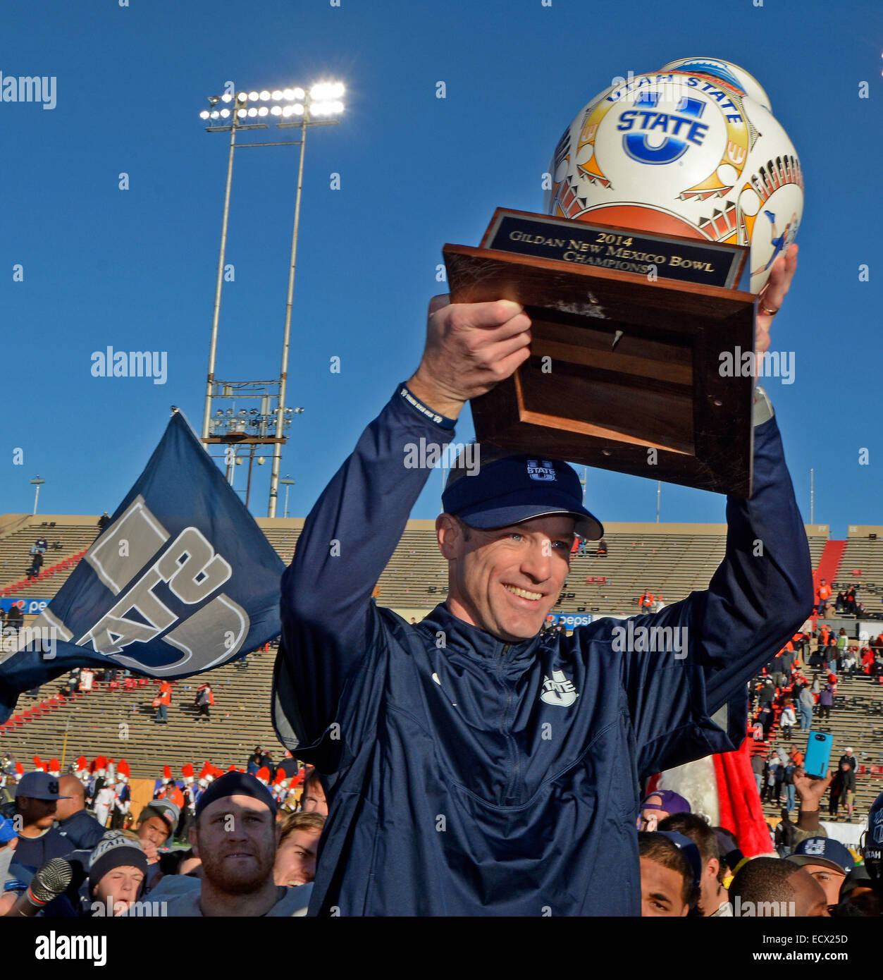 Albuquerque, NM, USA. 20th Dec, 2014. Utah State's head coach Sean ...