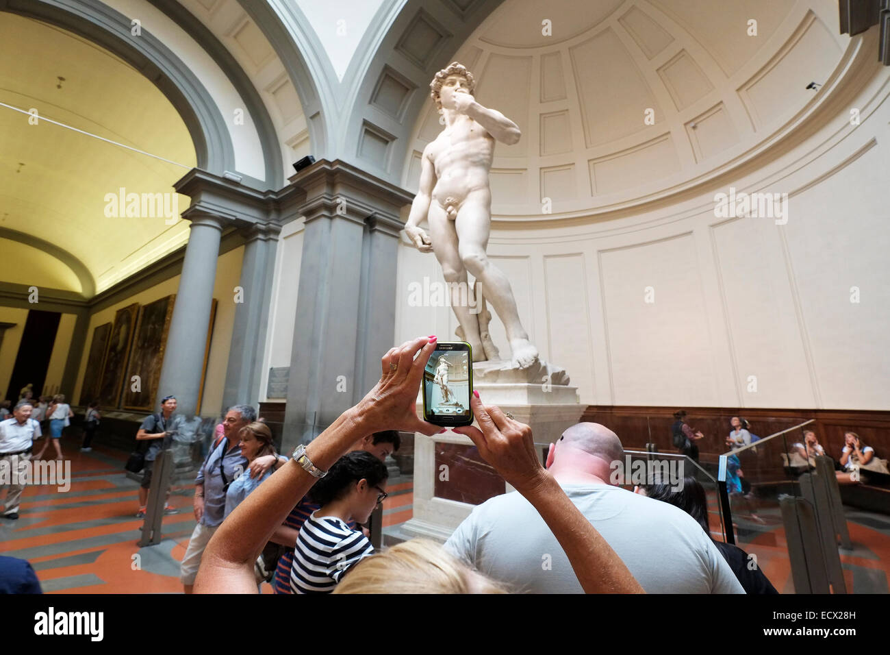Statue of David Accademia Galllery Florence Italy IT Renaissance EU ...
