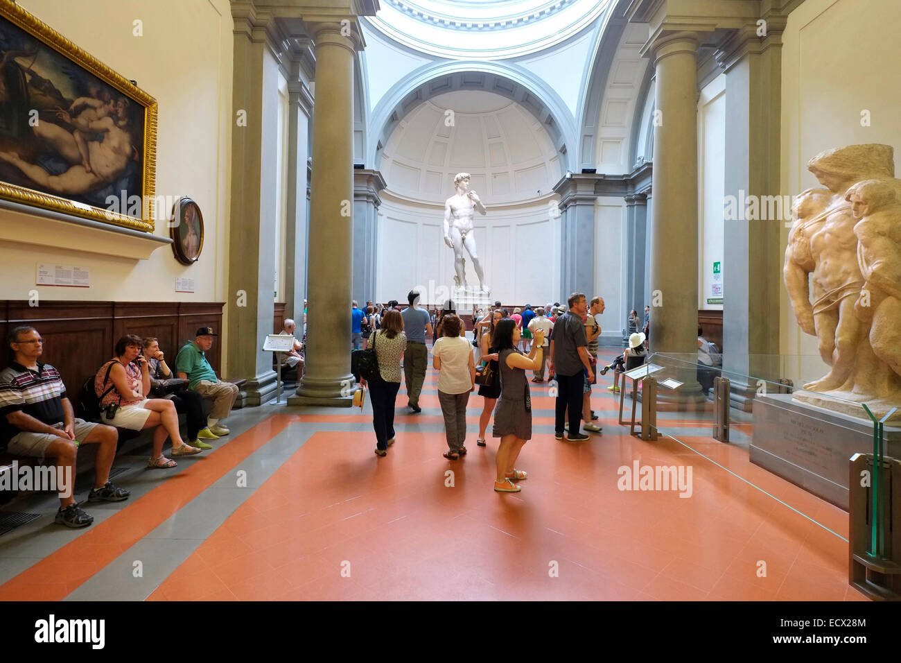 Statue of David Accademia Galllery Florence Italy IT Renaissance EU ...