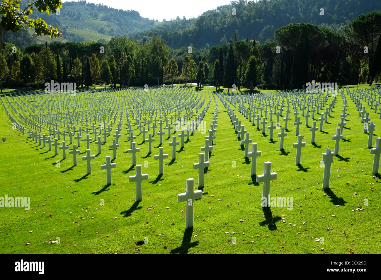 Florence American Cemetery Italy World War II WWII Stock Photo - Alamy