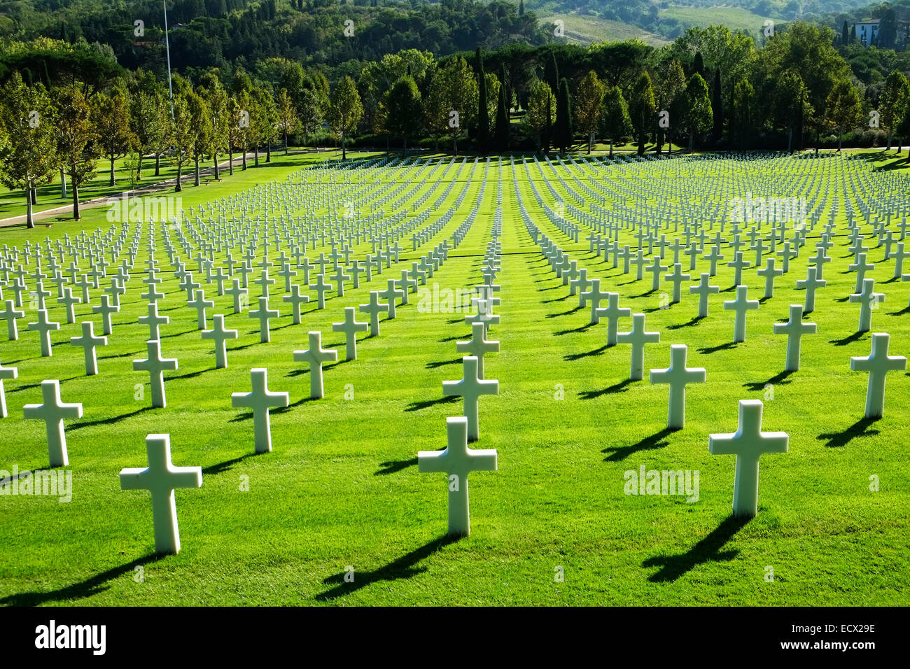 Florence American Cemetery Italy World War II WWII Stock Photo - Alamy