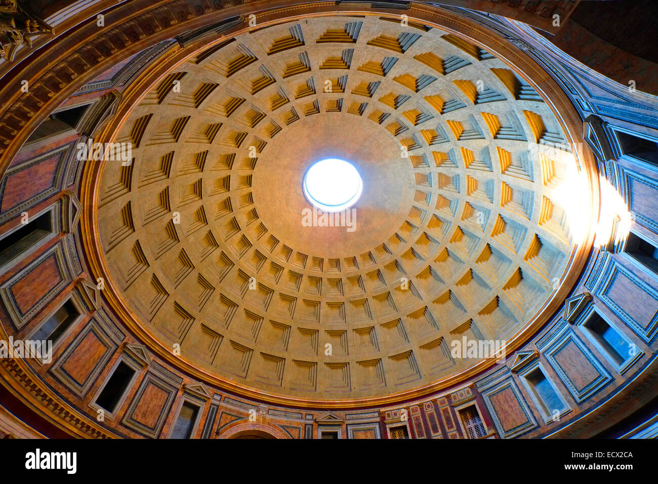 Dome Ceiling The Pantheon Rome Italy IT EU Europe Stock Photo - Alamy