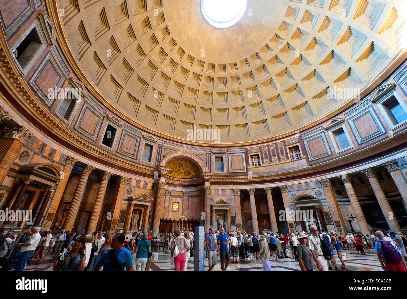 Dome Ceiling The Pantheon Rome Italy IT EU Europe Stock Photo - Alamy