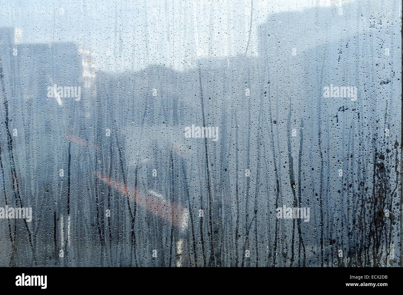 Closeup of natural water drop on glass background Stock Photo - Alamy