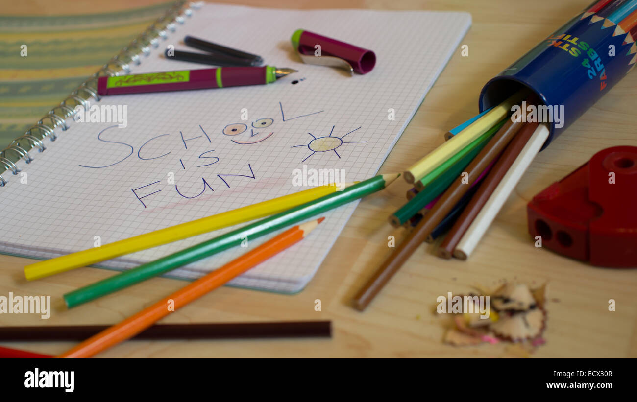 Notebook paper school hi-res stock photography and images - Alamy