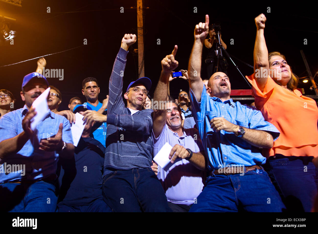 Havana, Cuba, 21st Dec, 2014. Members of "Cuban Five," Gerardo ...