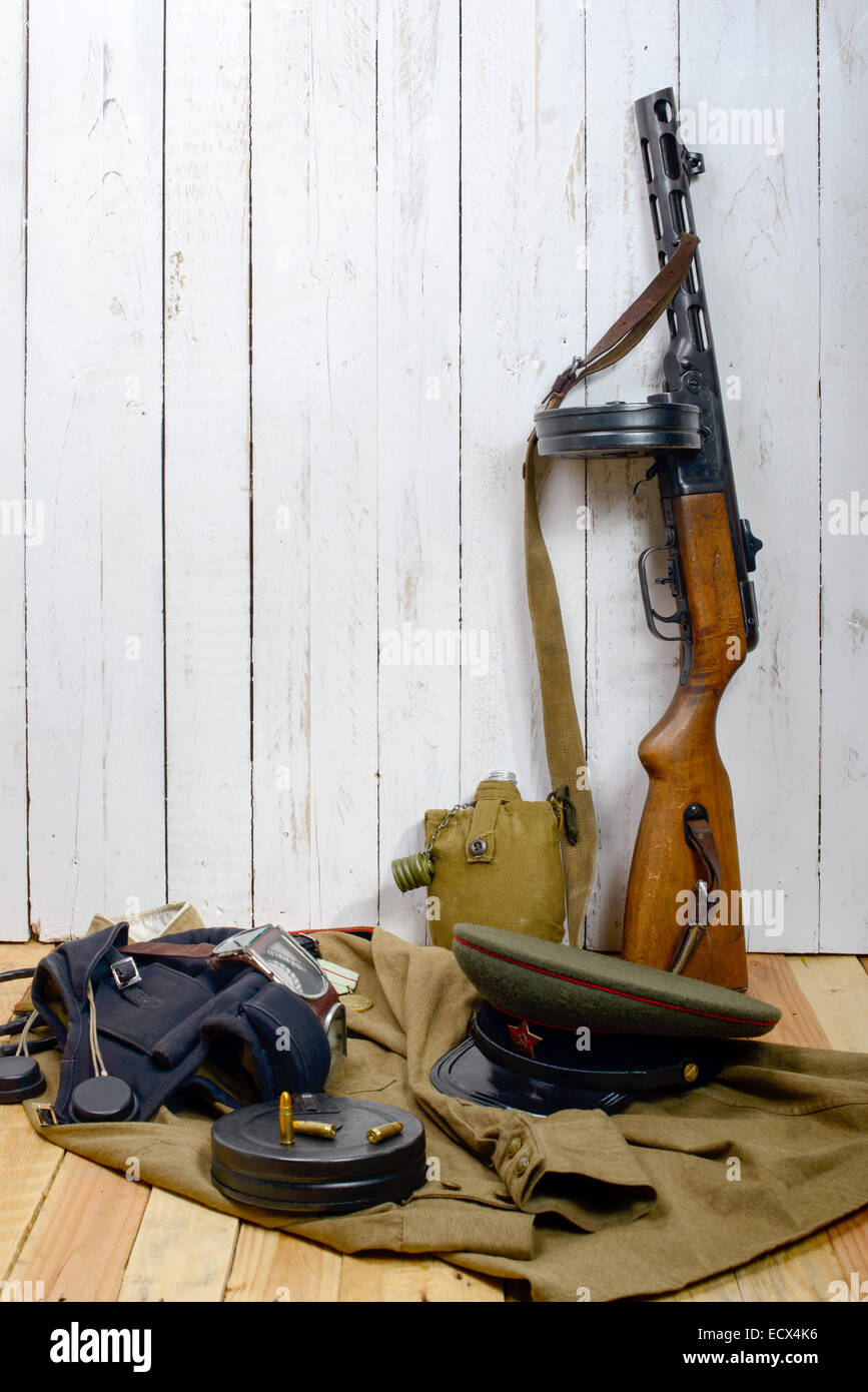 equipment of the Soviet soldier during World War II Stock Photo - Alamy