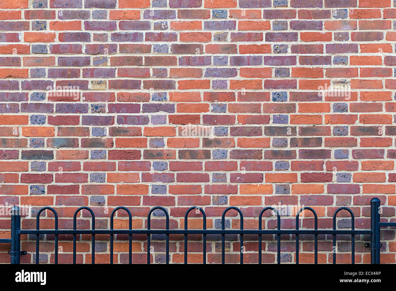 Brick wall background with fence best background texture close Stock ...