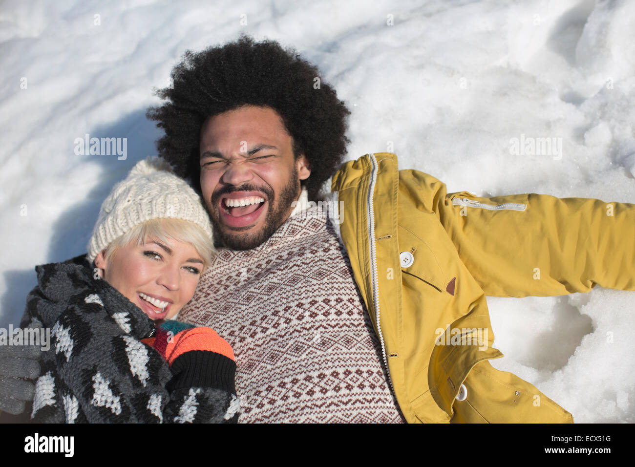 Laying in snow hi-res stock photography and images - Alamy