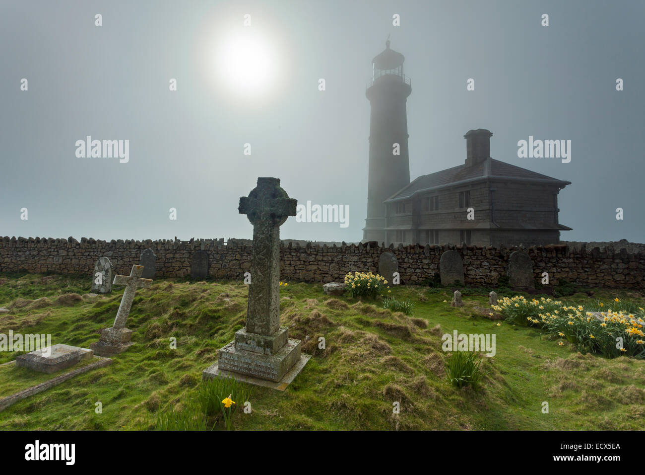 Lighthouse on Lundy Island off the north coast of Devon, England Stock ...