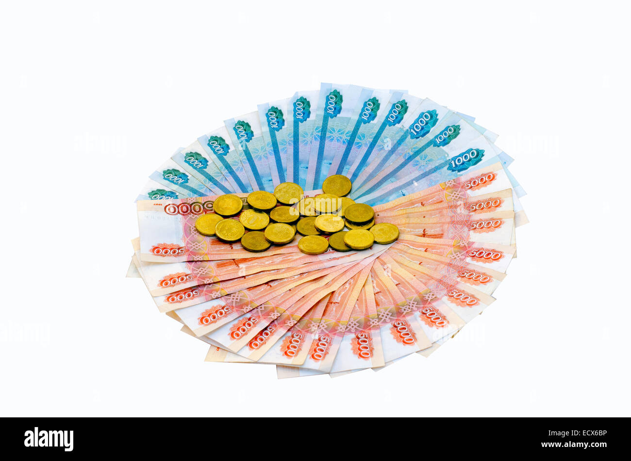 Banknotes and coins Stock Photo - Alamy