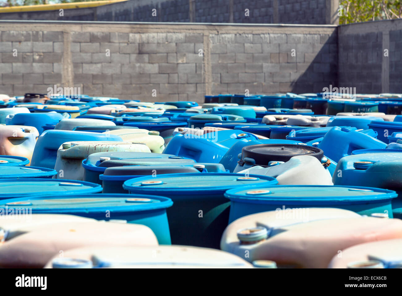 Several barrels of toxic Stock Photo - Alamy