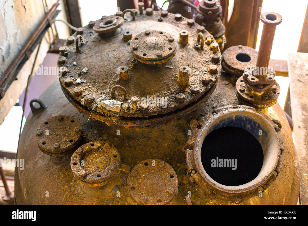 Industrial interior with storage tank Stock Photo - Alamy