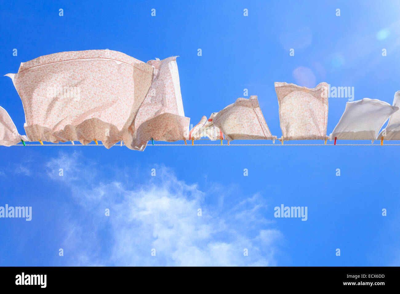 Washing line laundry dry wind breeze hi-res stock photography and ...