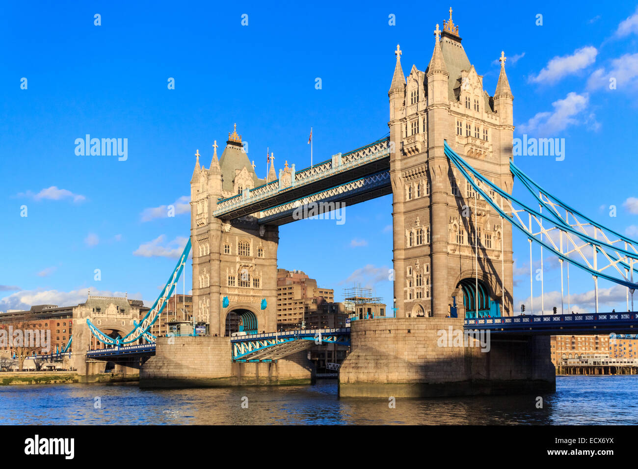 The famous landmark tower bridge at sunset in London, UK Stock Photo ...