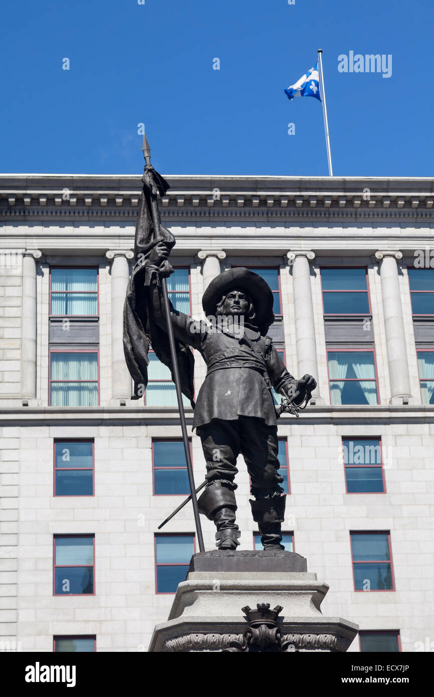 The Maisonneuve Monument at Place d'Armes, Montreal, Quebec, Canada ...