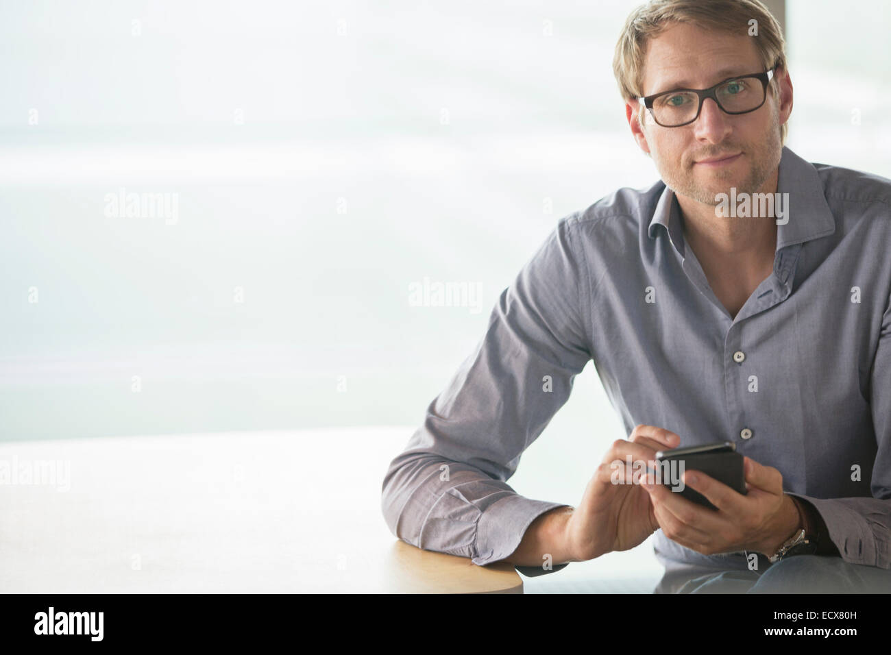 Closeup man beard sitting table hi-res stock photography and images - Alamy