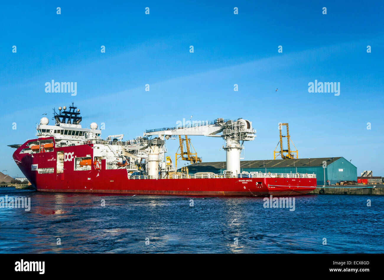 Diving Support vessel Skandi Arctic moored in Leith Docks Edinburgh ...