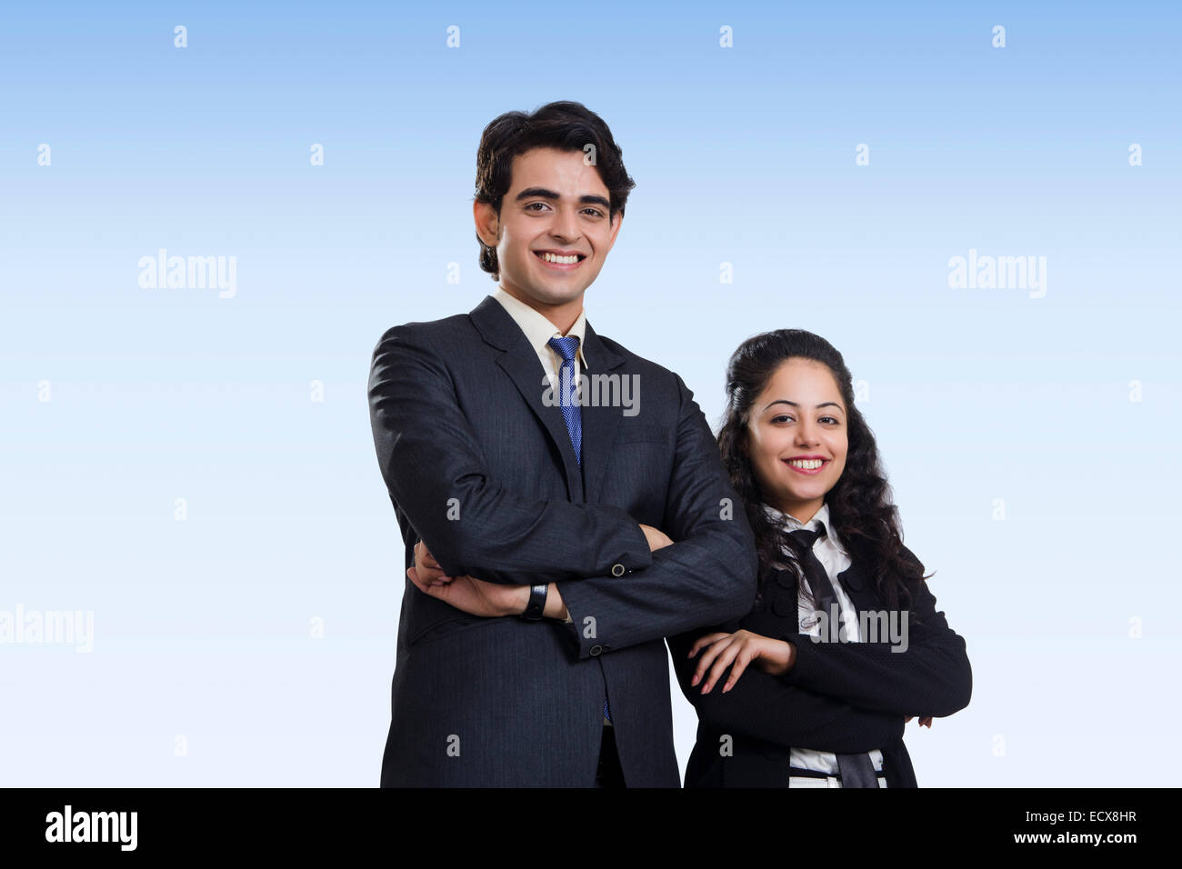 2 indian Business Employee Colleague Stock Photo - Alamy