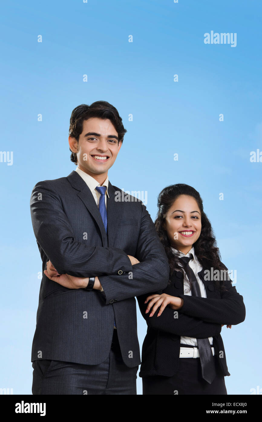 2 indian Business Employee Colleague Stock Photo - Alamy