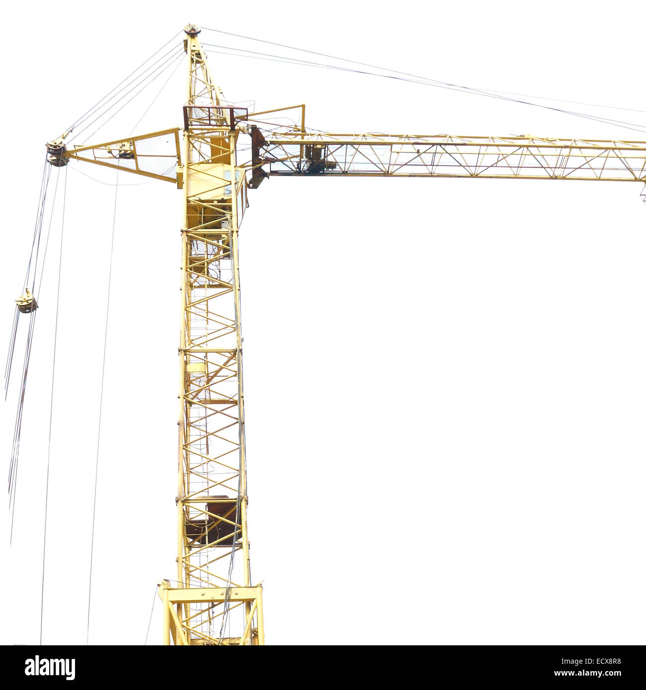 Building crane isolated on the white background Stock Photo - Alamy