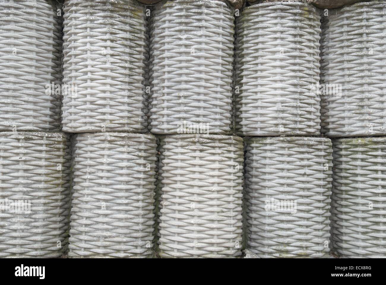 Gray round brick wall can be used for background Stock Photo - Alamy