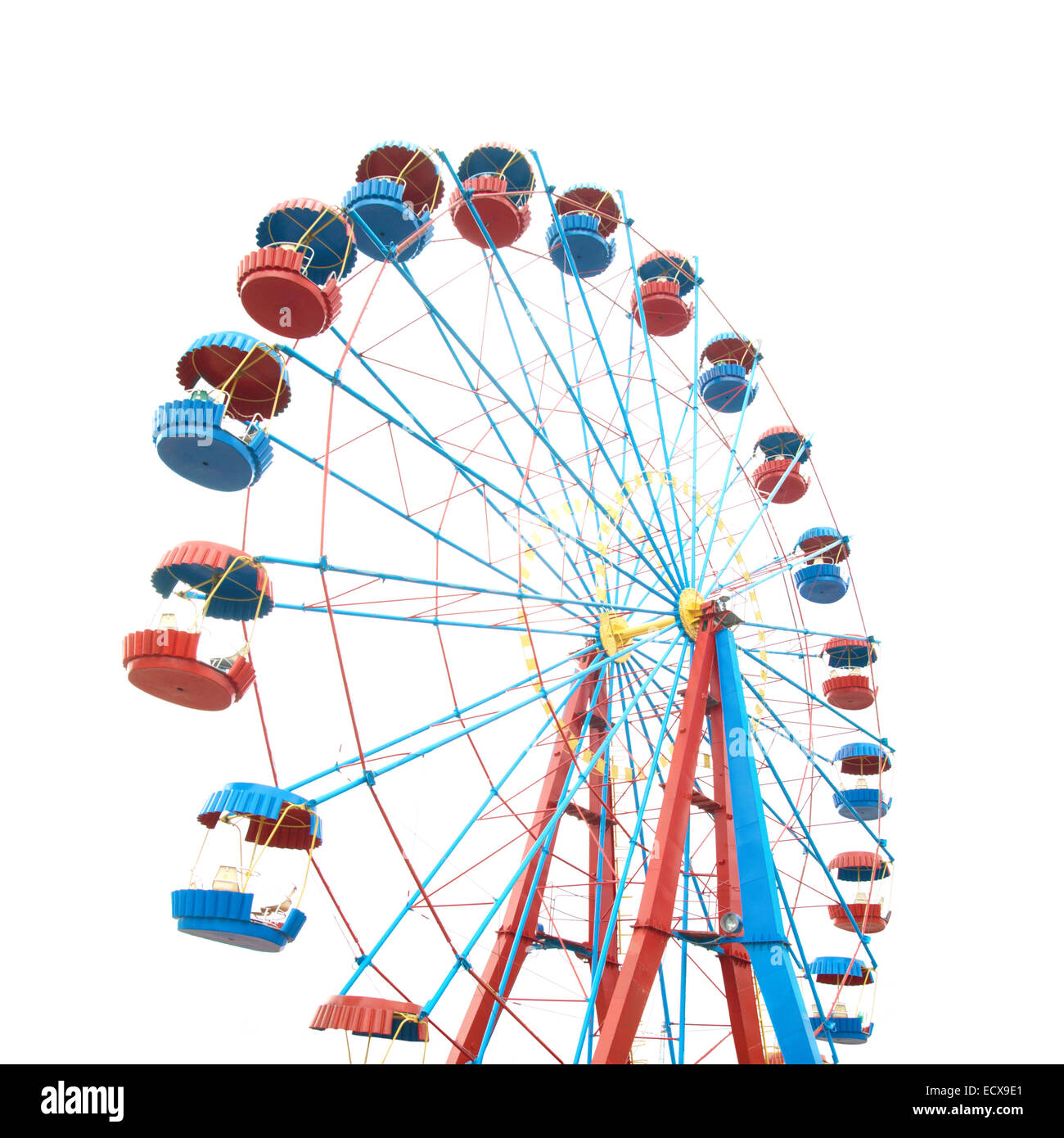 The Ferris wheel isolated on white background Stock Photo - Alamy