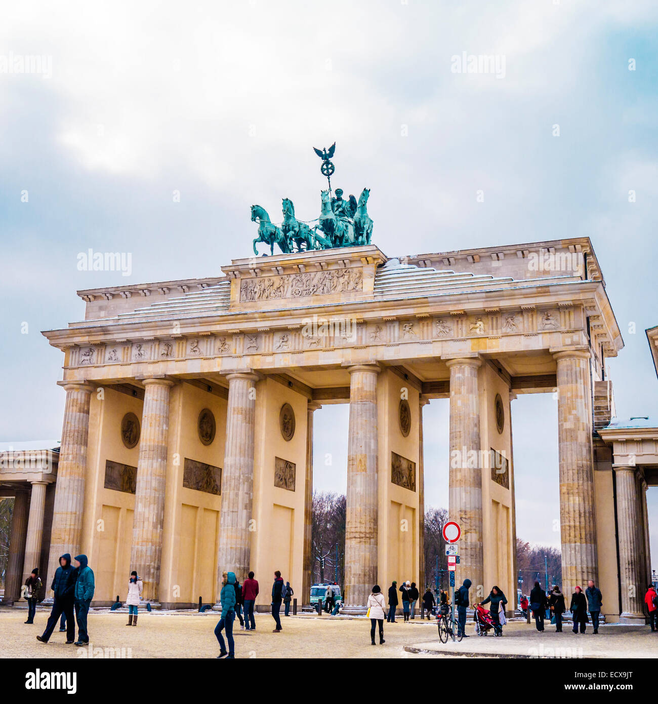 Berlin winter snow germany city center architecture hi-res stock ...